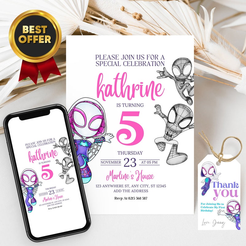 Spider Gwen Birthday - Etsy