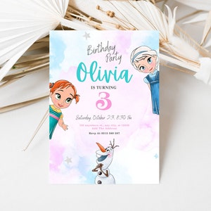 Frozen Birthday Invitation Digital Download With FREE Thank - Etsy