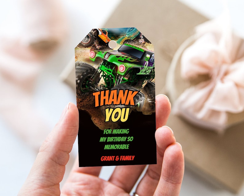 Editable Monster Jam Birthday Invitation FREE Monster Jam Thank You ...