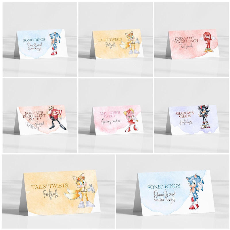 Sonic Party Printable - Etsy