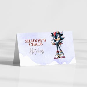 6 Editable Sonic Food Tent Card, Sonic and Friends Birthday Food Label ...