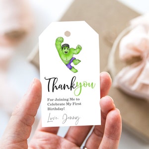 Hulk Birthday Invitation With Free Hulk Thank You Tags & Hulk Phone ...