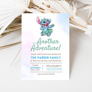 Stitch Kids Farewell Invitation Template, Farewell Party Invitation ...