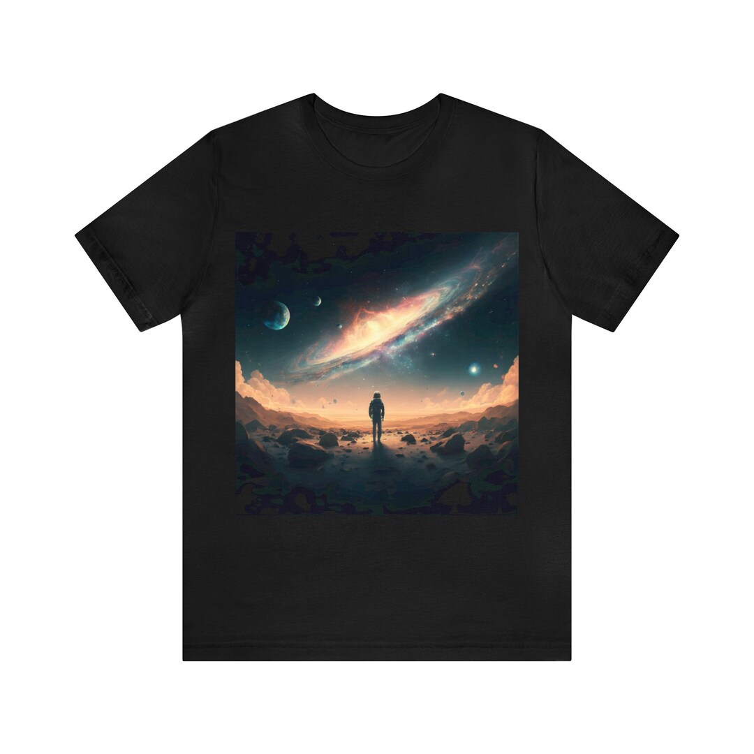 Cosmic Explorer Astronaut Shirt, Galaxy Print T-shirt, Space Lover's ...