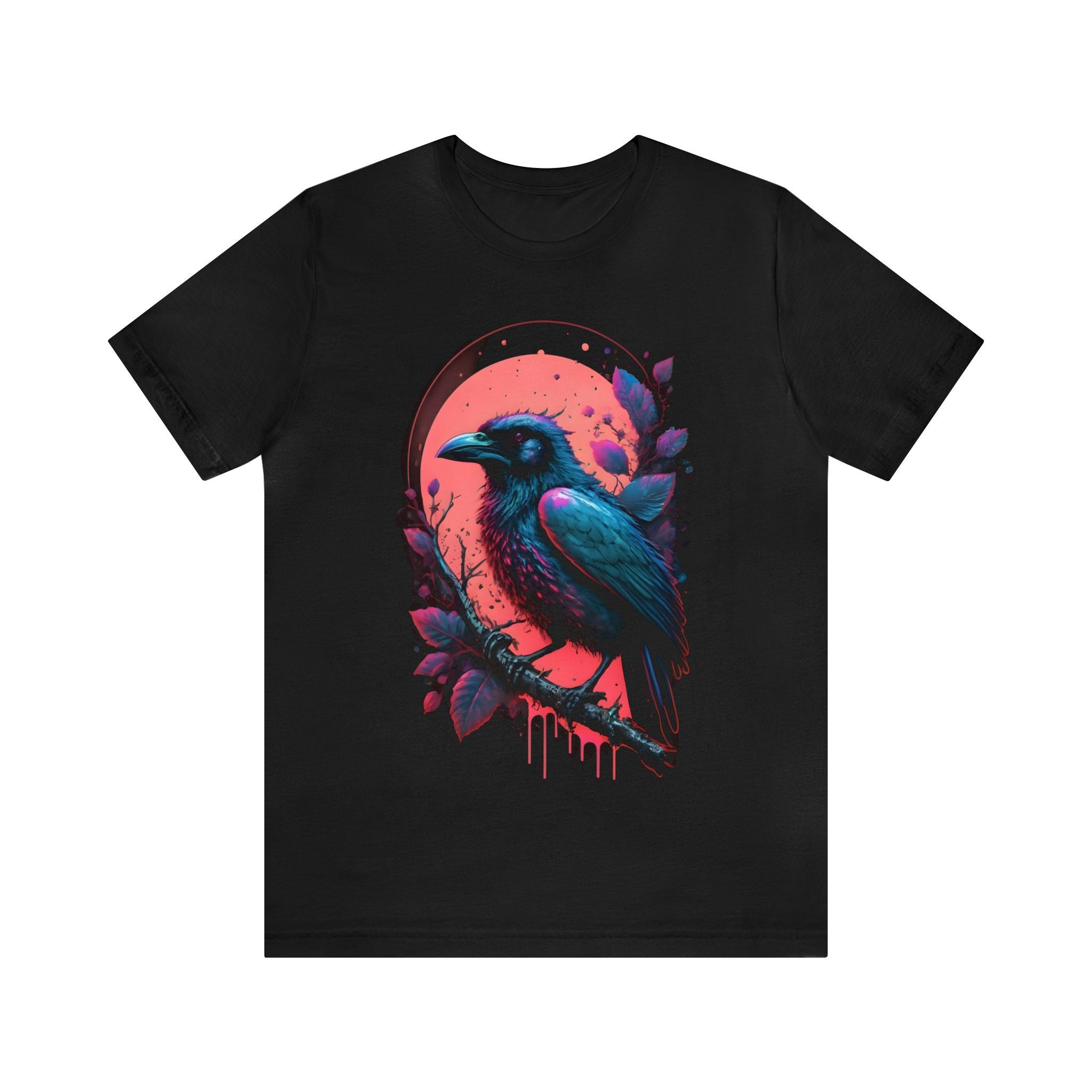 Gothic Raven T-shirt, Mystical Raven Tee, Edgar Allen Poe Raven Shirt ...