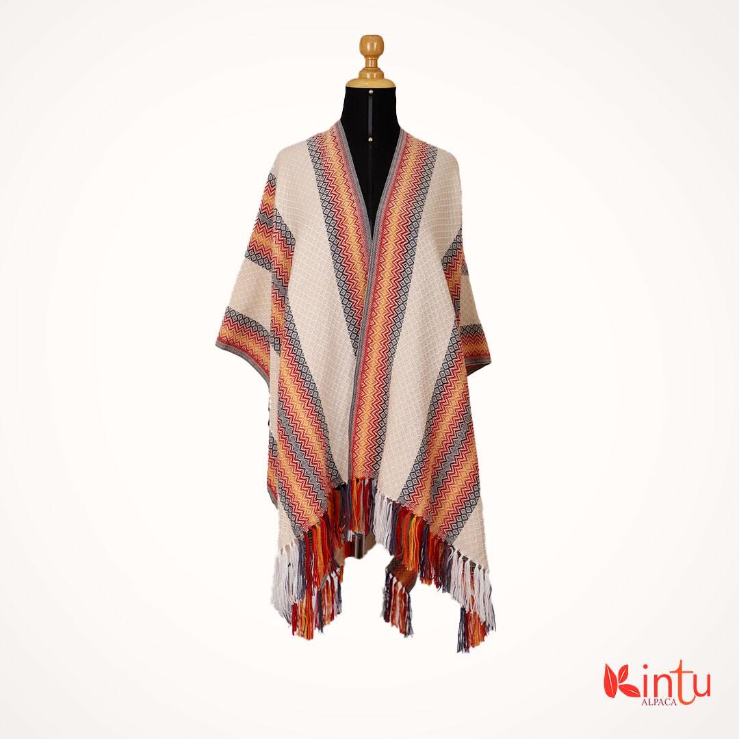 Peruvian Alpaca Poncho for Women or Men / Peruvian Shawl / Alpaca Wool ...