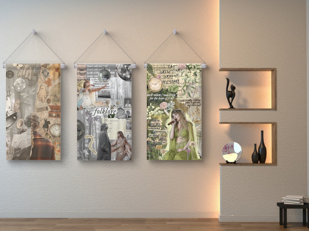 Taylor Swift's Folklore Era in 5 Pieces Flags, Gift for Taylor Swift ...