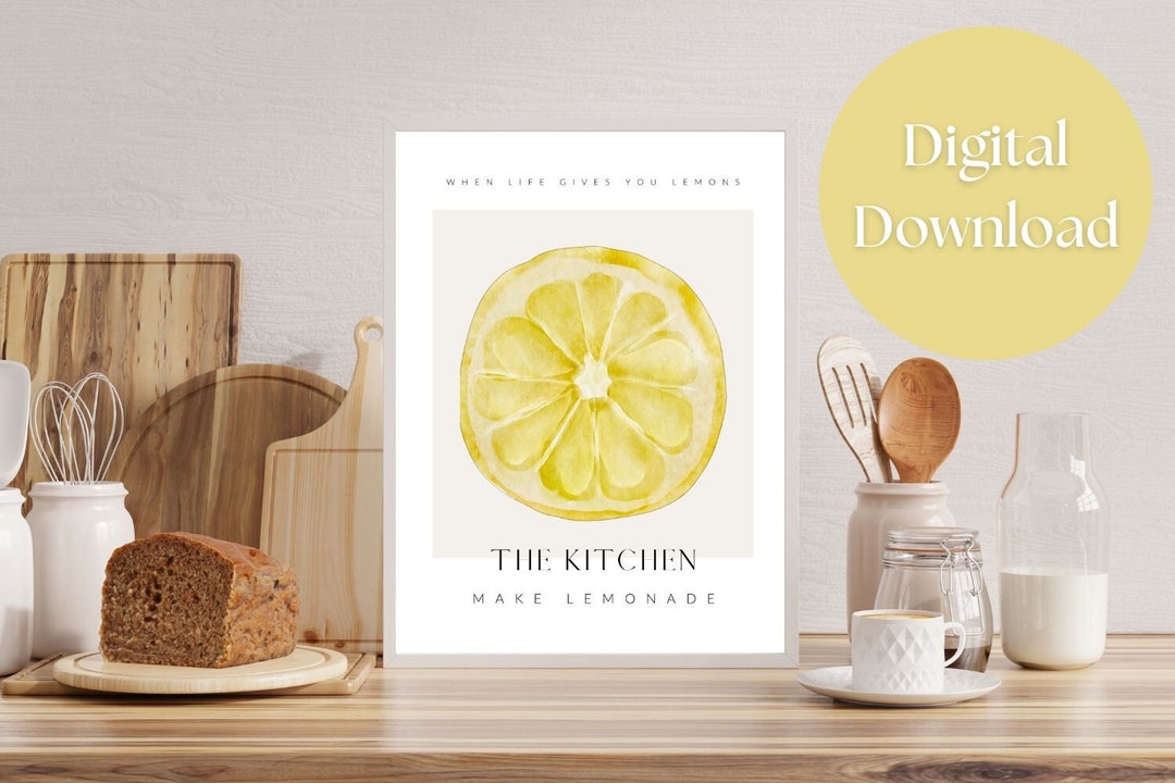 When Life Gives You Lemons, Make Lemonade - Motivational Lemon Wall Art ...