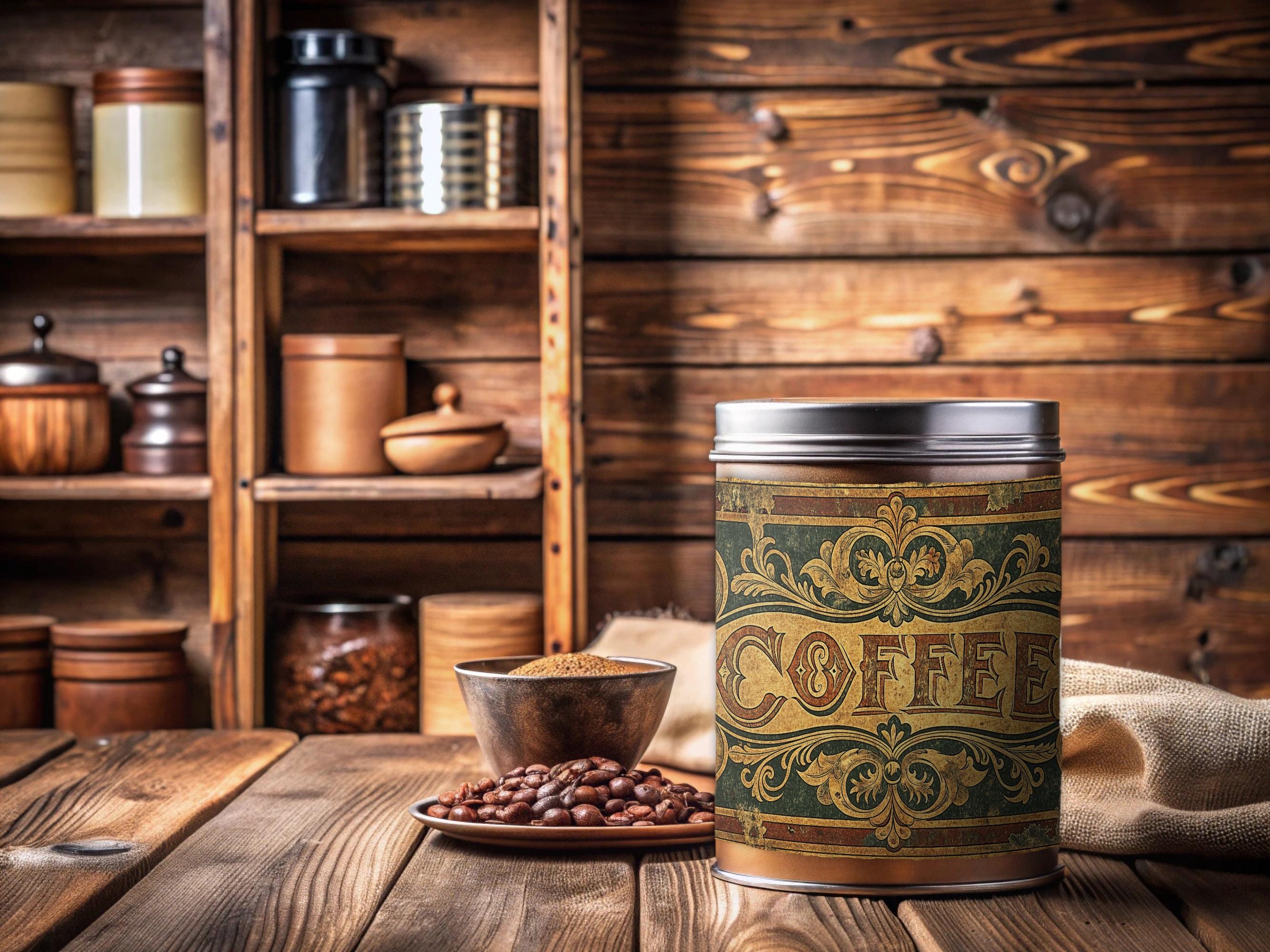 Coffee Tin Label, Tea Box Label, Printable Vintage Label, Victorian ...