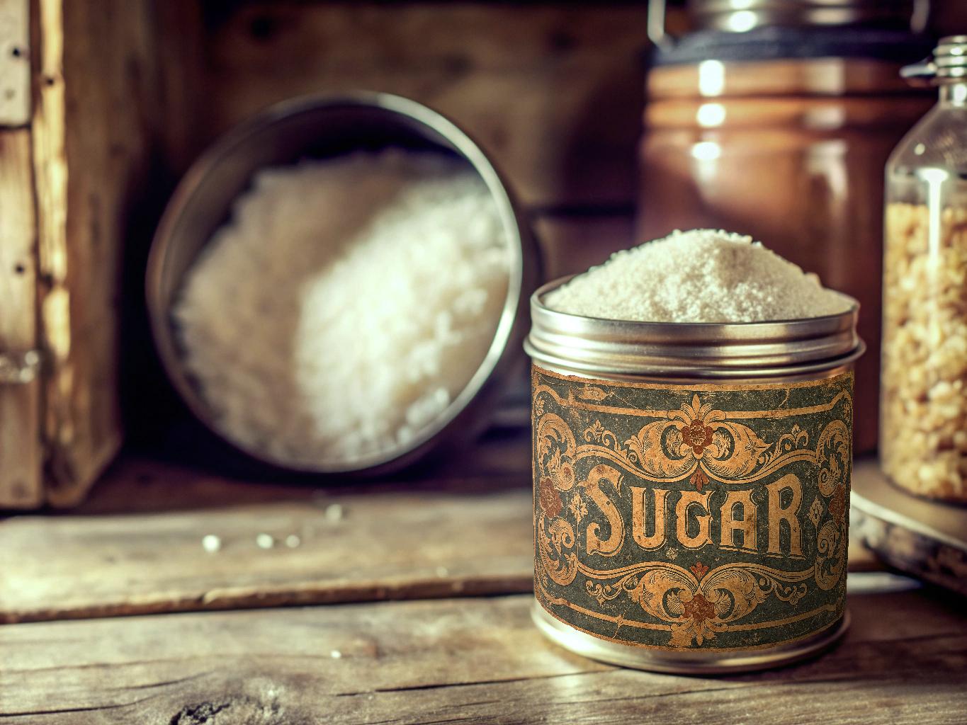 Vintage Sugar & Flour Label Set: Printable Victorian Pantry (digital ...