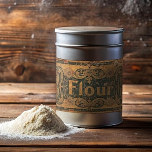 Vintage Sugar & Flour Label Set: Printable Victorian Pantry (digital ...