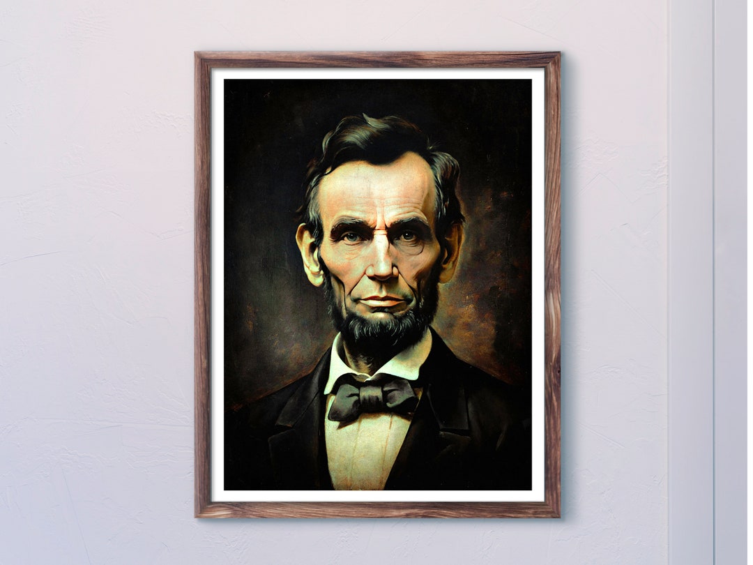 Abraham Lincoln Portrait: Vintage American President Art (digital ...