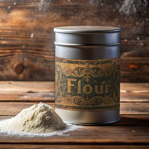 Vintage Flour Label Printable: Victorian Kitchen Jar Tag (digital ...