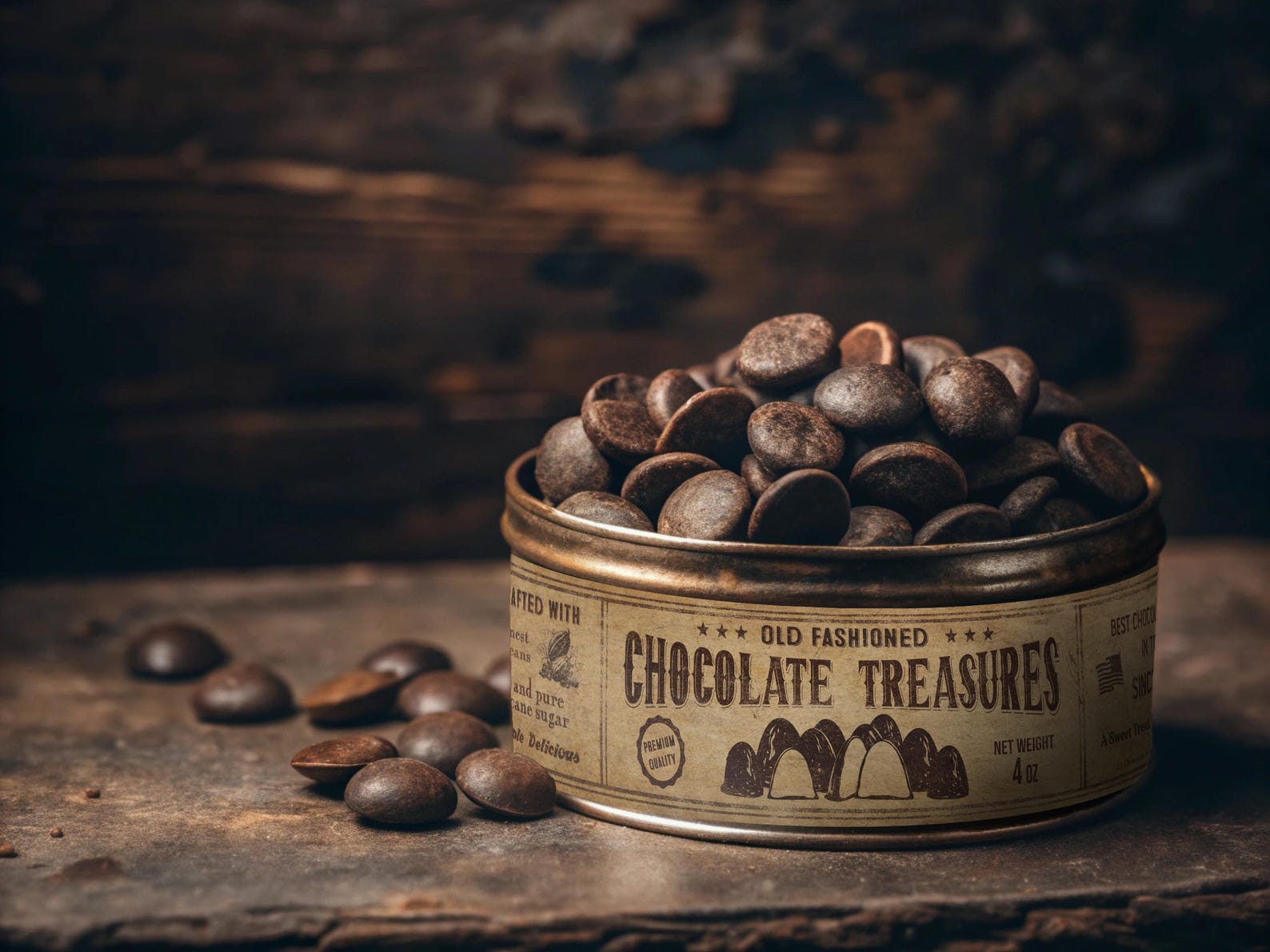 Vintage Chocolate Treasures Label: Old Fashioned Sweets Printable ...