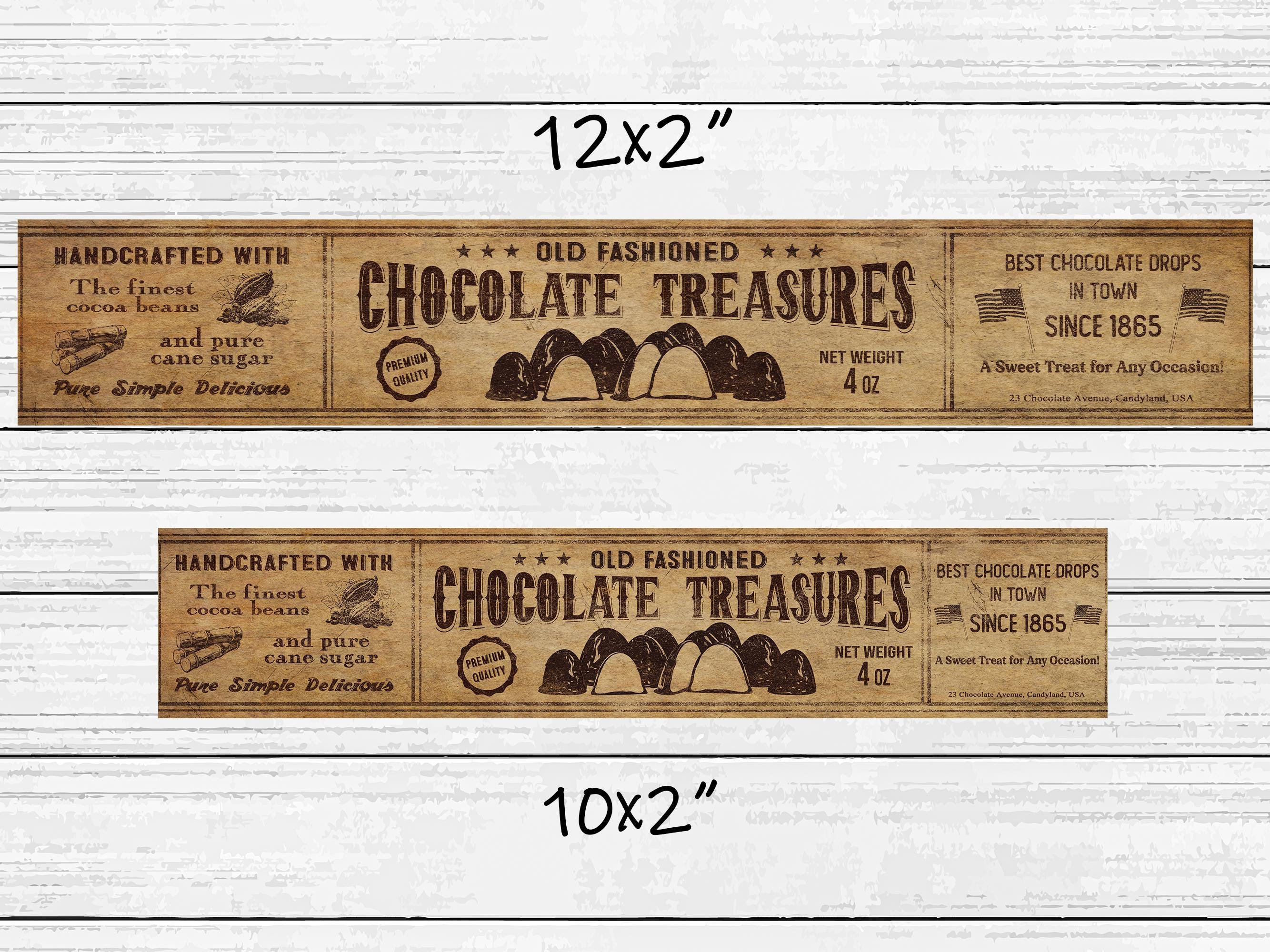 Vintage Chocolate Treasures Label: Old Fashioned Sweets Printable ...