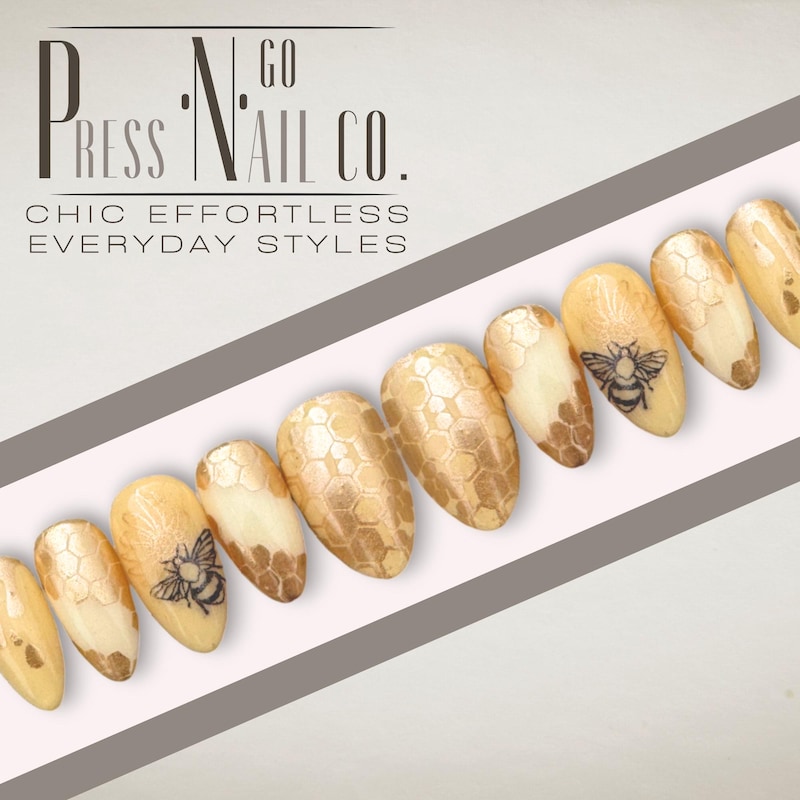 Bee Nails Almond - Etsy