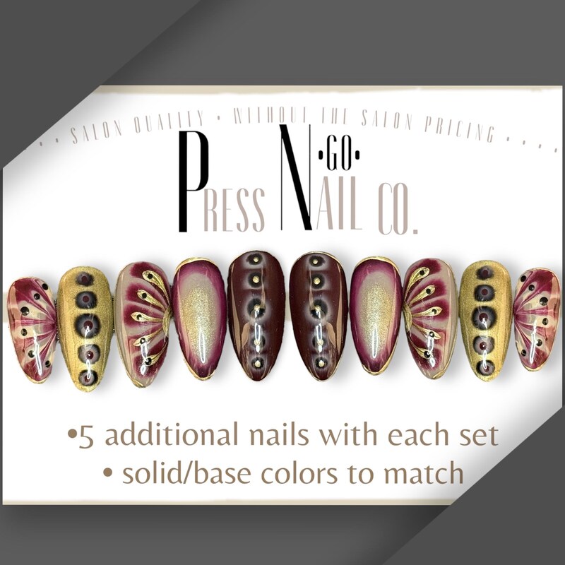 Fall Press on Nails - Etsy