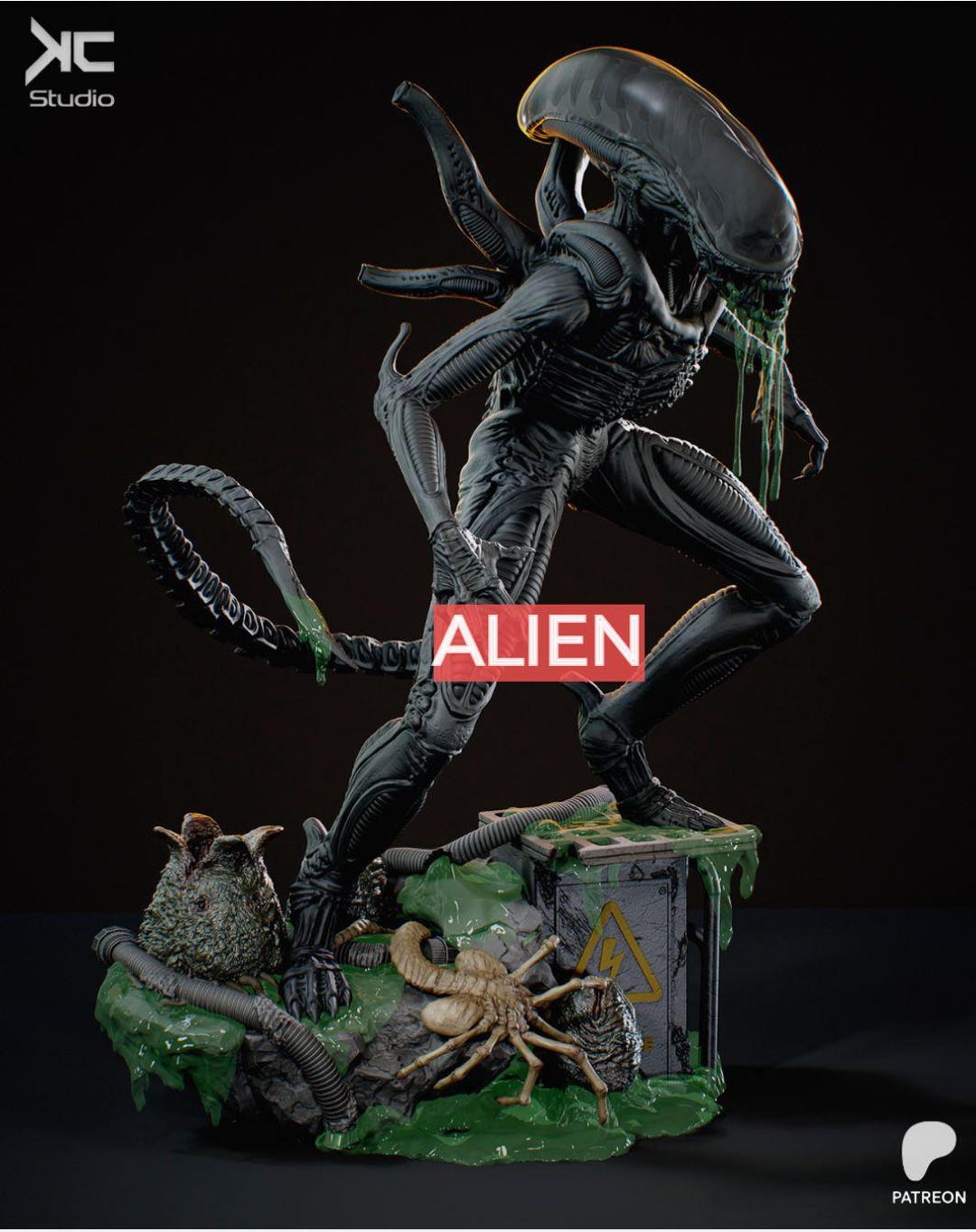 Figurine Alien Xenomorph Fanart - Impression 3D professionnelle en ...