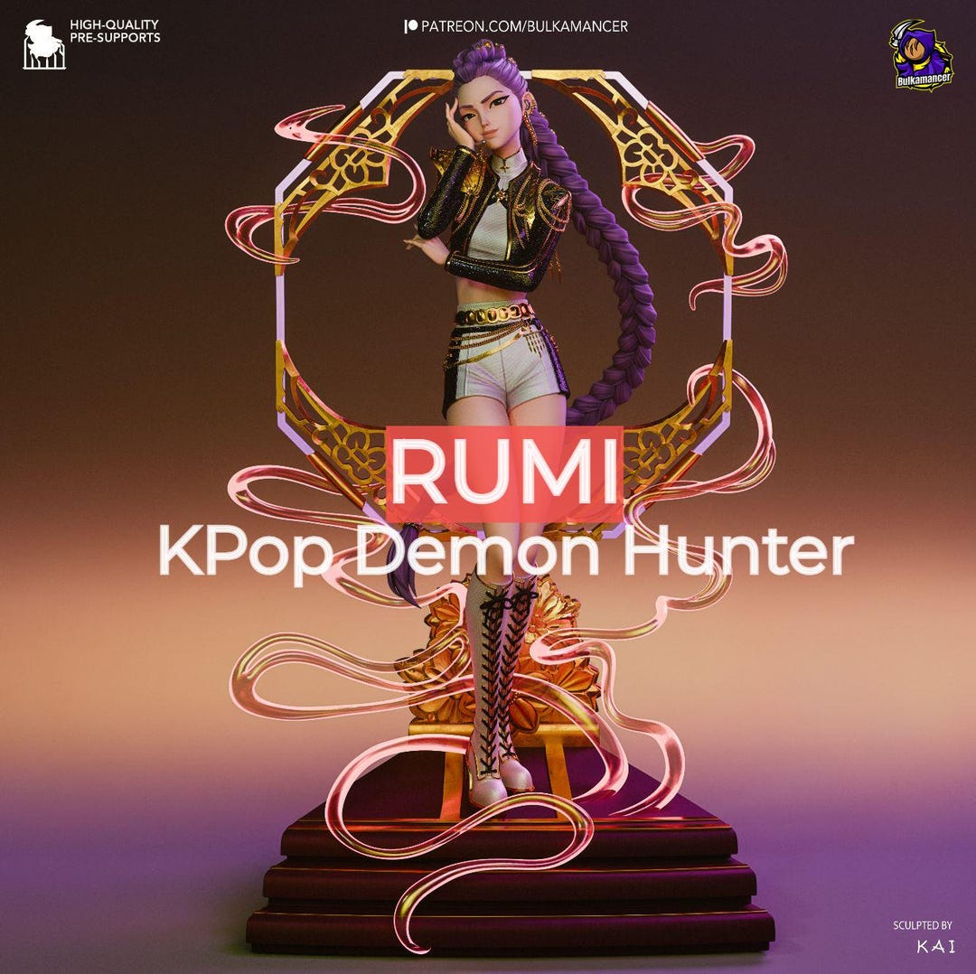Rumi Kpop Demon Hunter Fanart - Professional 12k Resin Print - Handmade ...