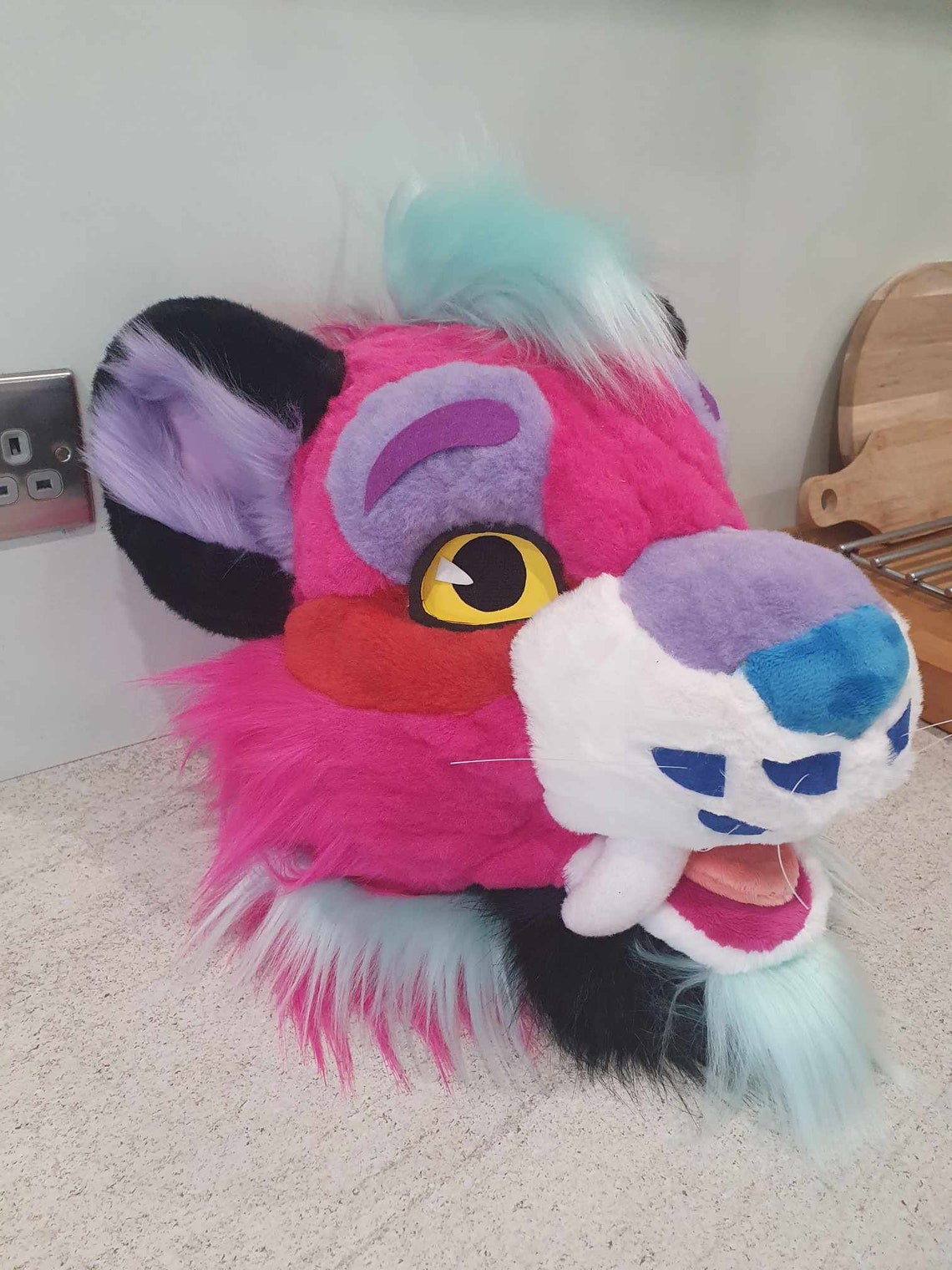 Saber-tooth Tiger Premade Fursuit Head - Etsy