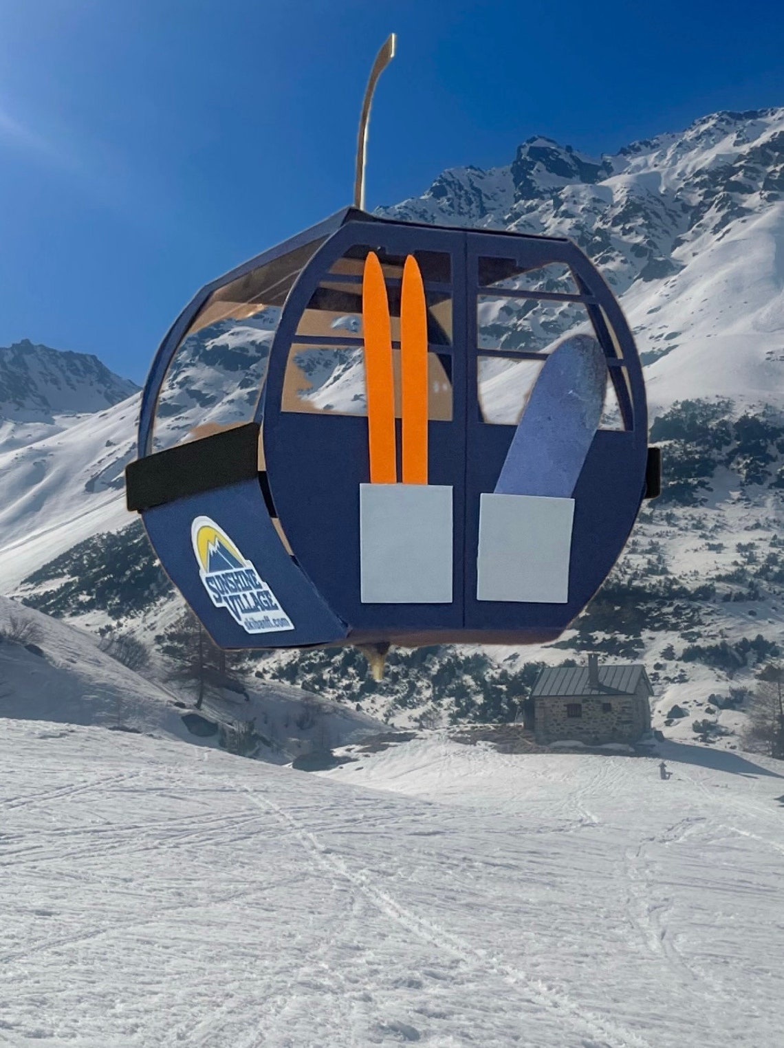 Ski Themed Cake Topper and Gondola - Etsy