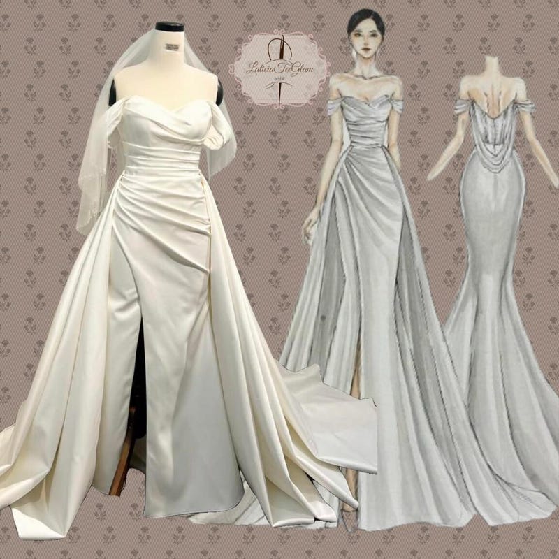 Simple Modern Wedding Dress - Etsy