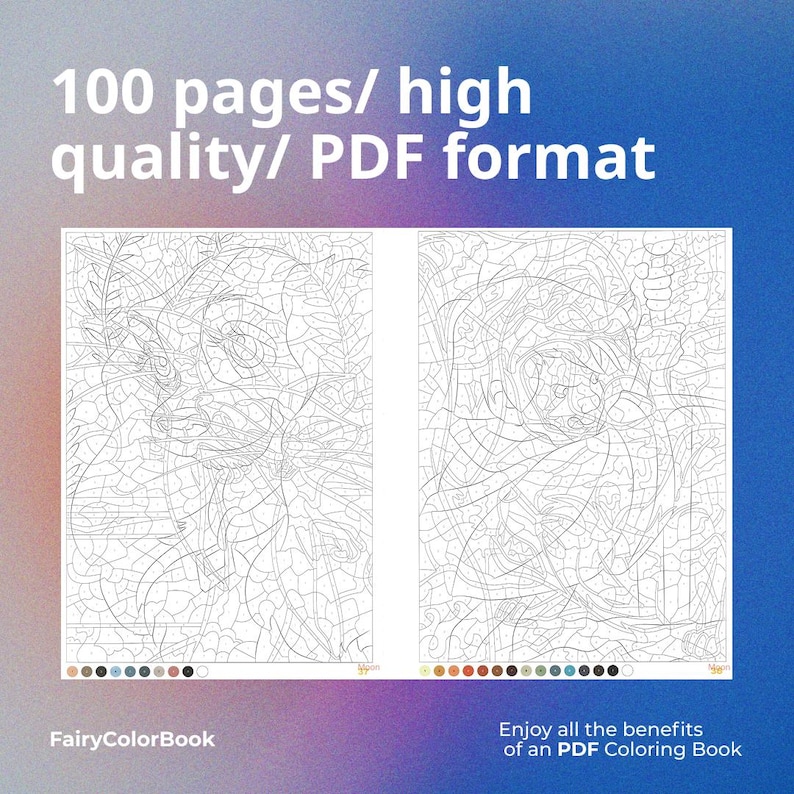 Coloriages Mysteres Portraits, Digital, 100+ Pages, Mystery Coloring ...
