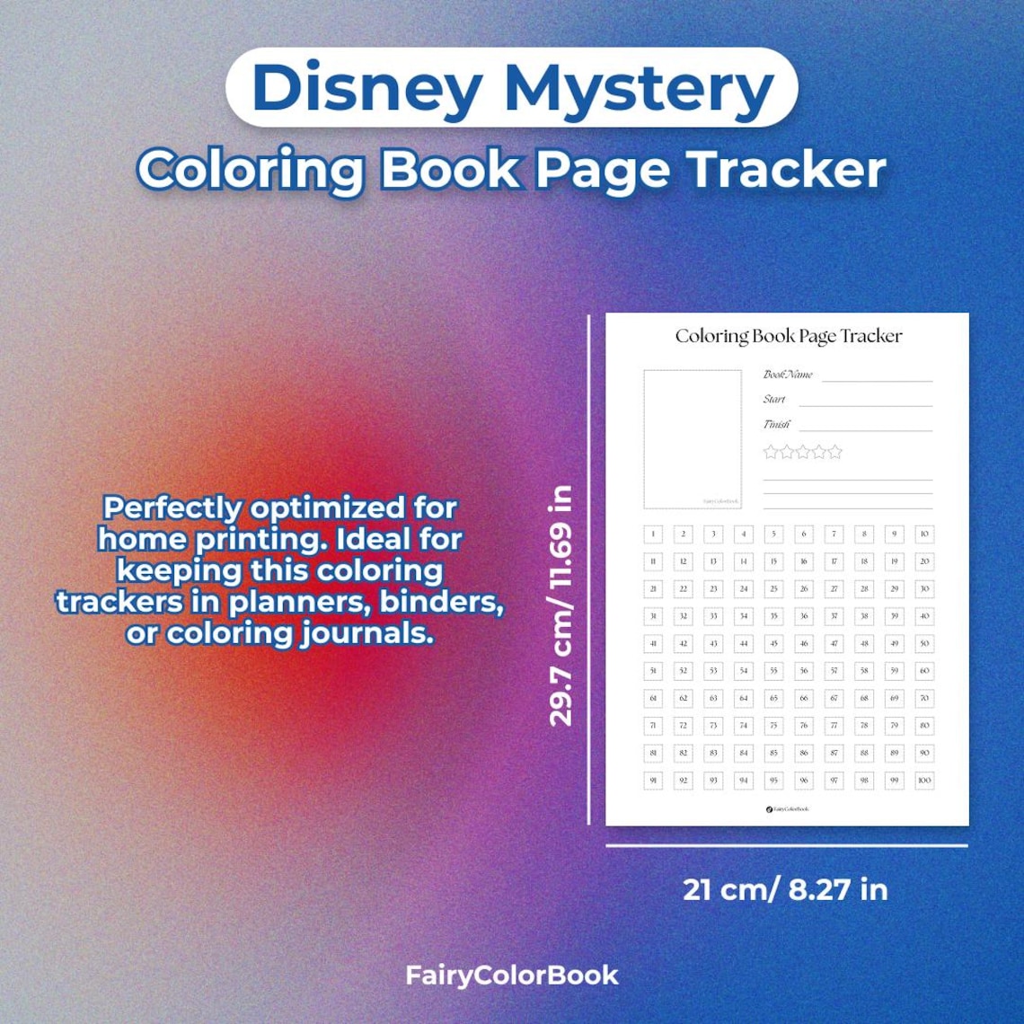 Colouring Book Page Tracker – Digital PDF Colouring Book Tracker Sheet ...