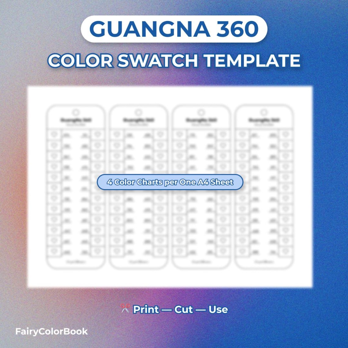 Guangna 360 Acrylic Marker Color Chart, Sorted by Colors | Swatch ...