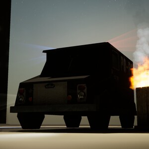 PSX Style - Low Poly Police Van - Etsy