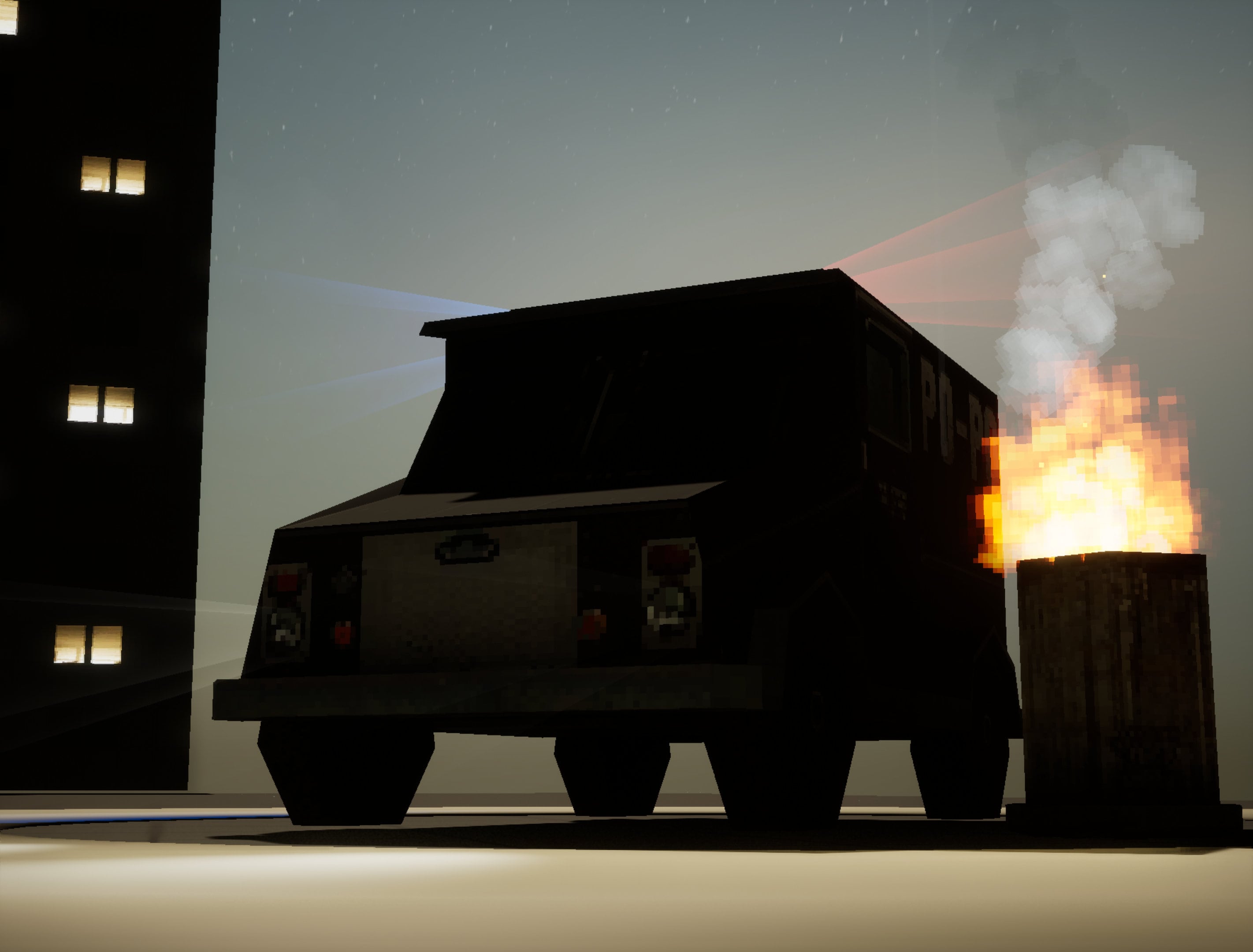 PSX Style - Low Poly Police Van - Etsy
