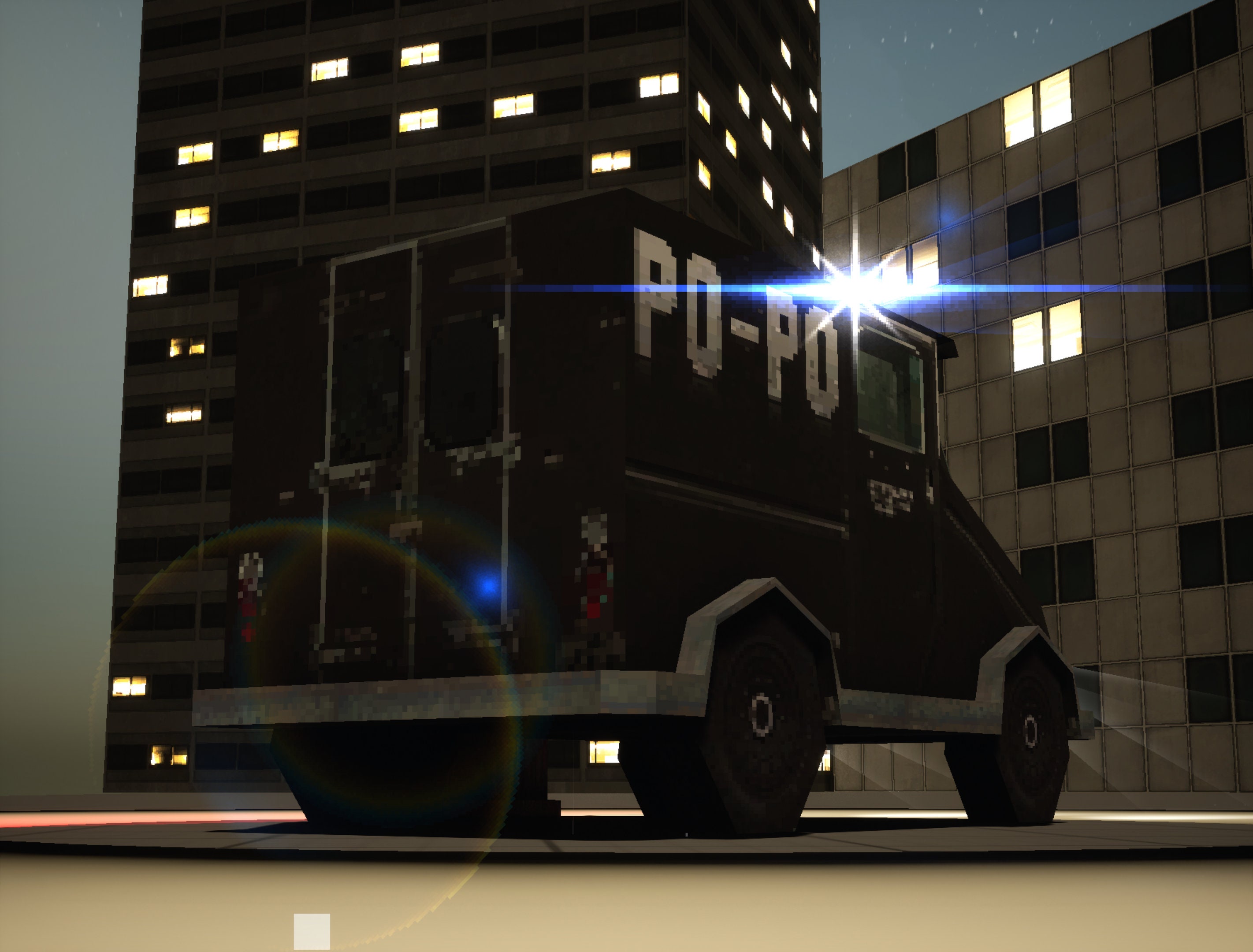 PSX Style - Low Poly Police Van - Etsy