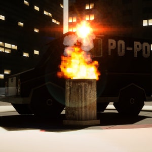 PSX Style - Low Poly Police Van - Etsy
