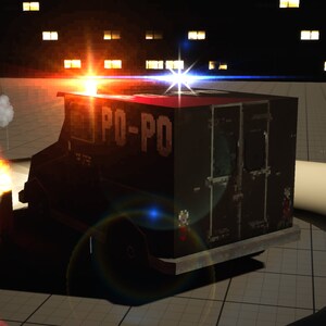 PSX Style - Low Poly Police Van - Etsy