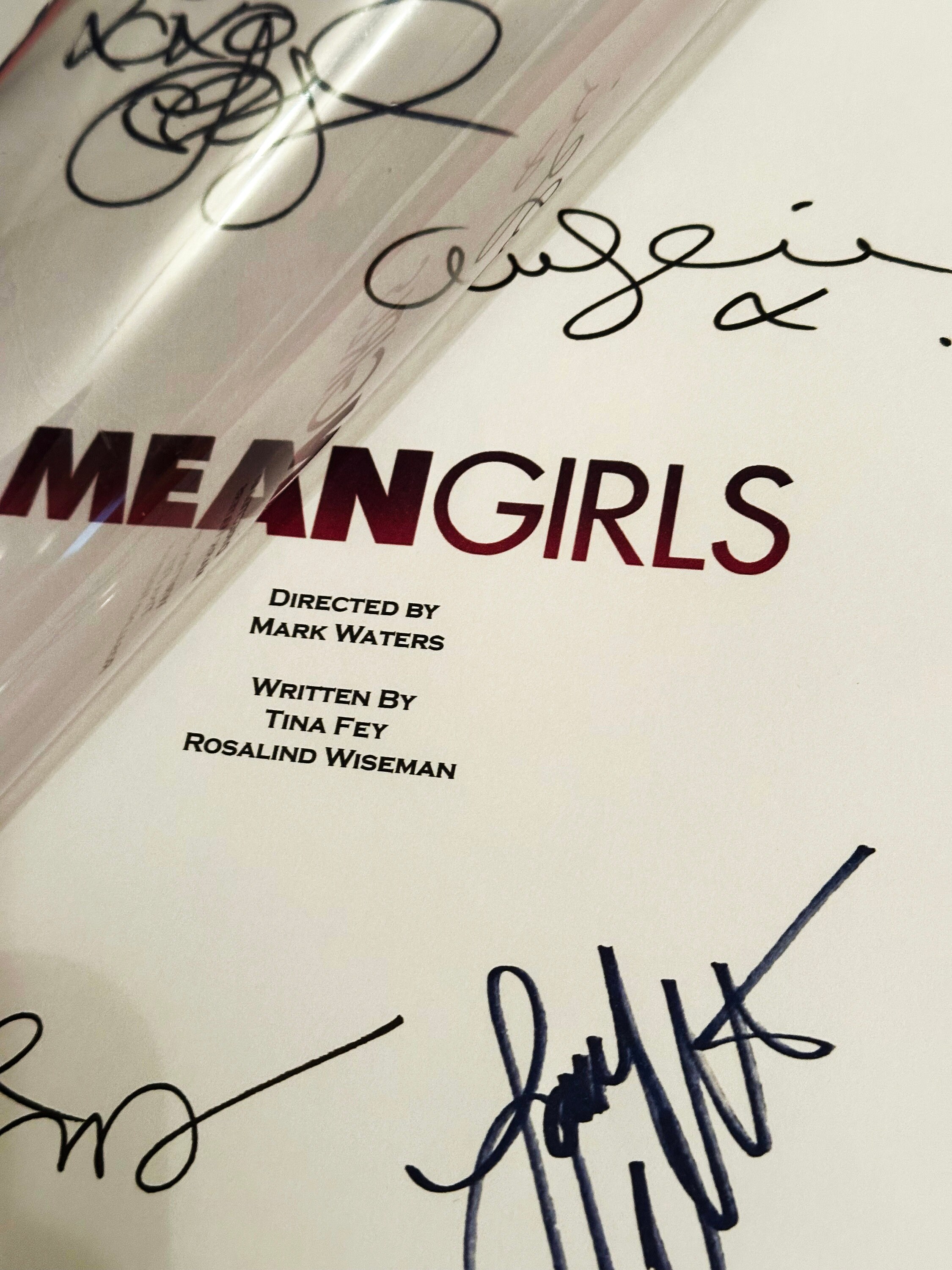 Mean Girls Signed Movie Script, Birthday Gift, Movie Gift, Film Script ...