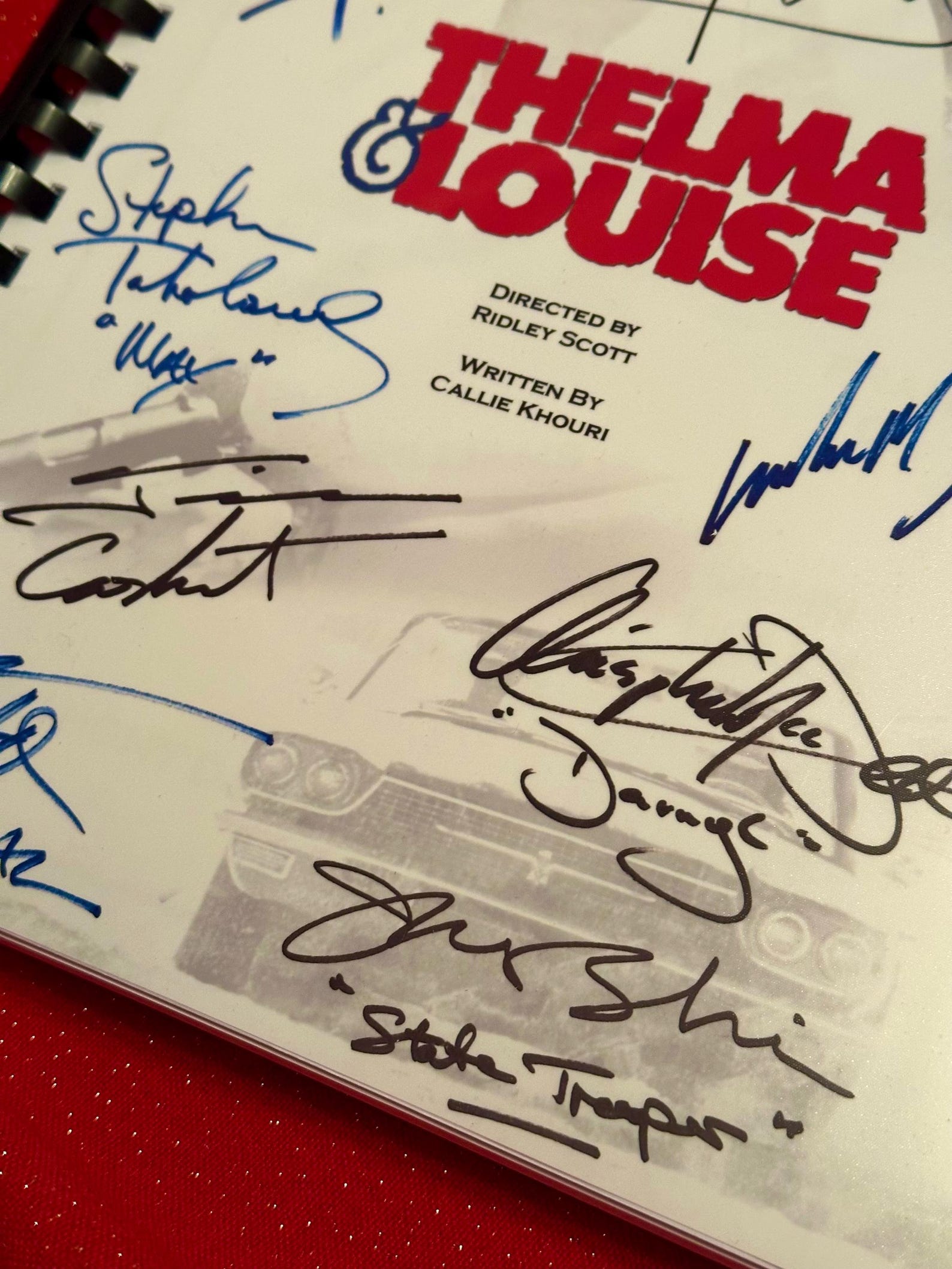 THELMA, LOUISE, Movie Script, Printed Cast Signatures, Birthday Gift ...