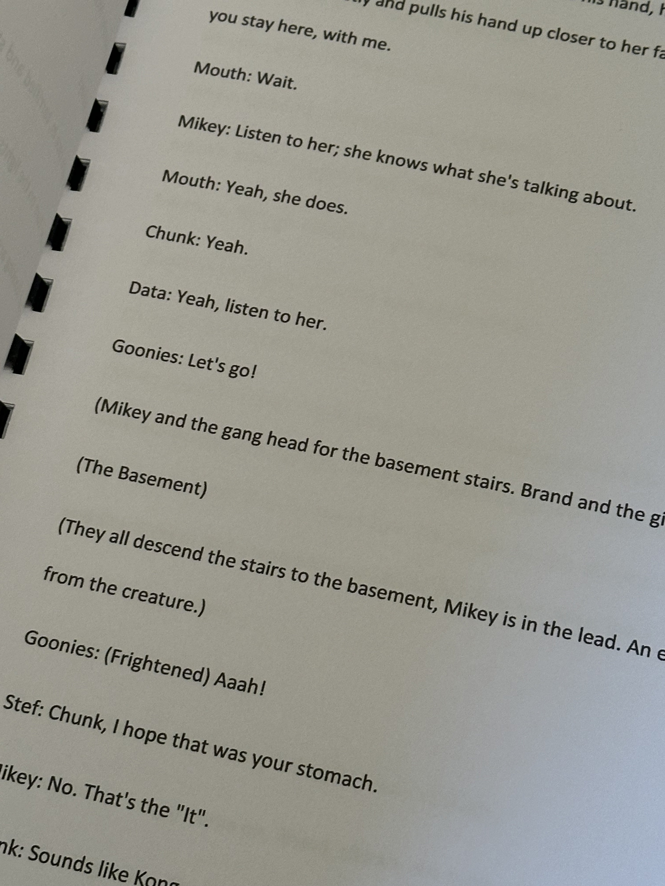 GOONIES Signed Movie Script, Screenplay, Birthday Gift, Movie Gift ...