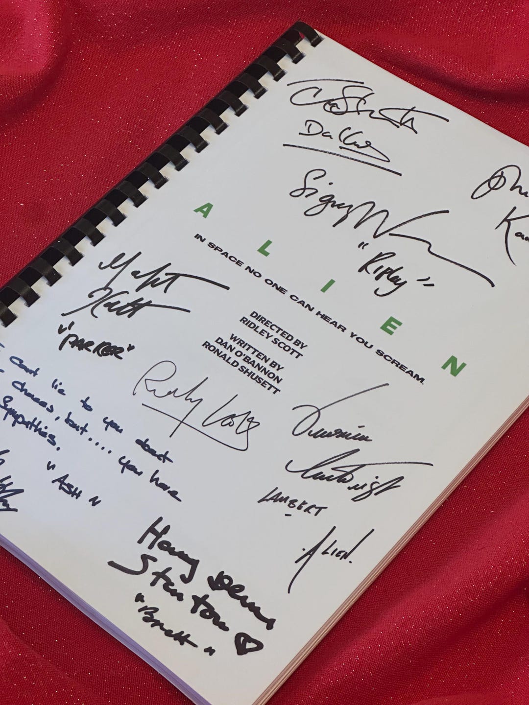 ALIEN Movie Script, Present, Birthday Gift, Movie Gift, Film Script ...