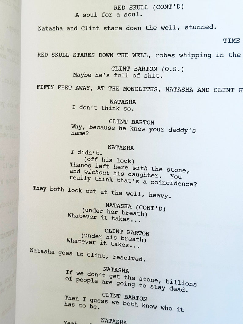 ENDGAME Movie Script, Printed Cast Signatures, Birthday Gift, Movie ...