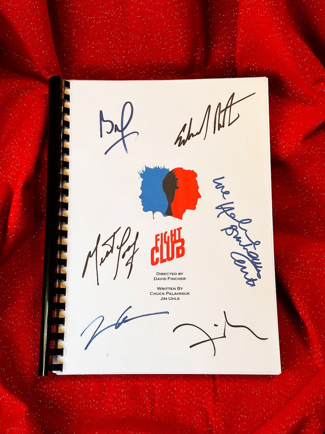 FIGHT CLUB Signed Movie Script, Birthday Gift, Movie Gift, Film Script ...
