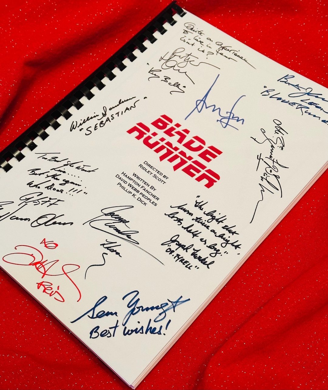BLADE RUNNER Signed Movie Script, Birthday Gift, Movie Gift, Film ...