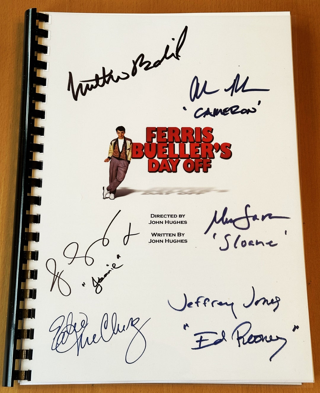 Ferris Buellers Day off Signed Movie Script, Screenplay, Movie Present ...