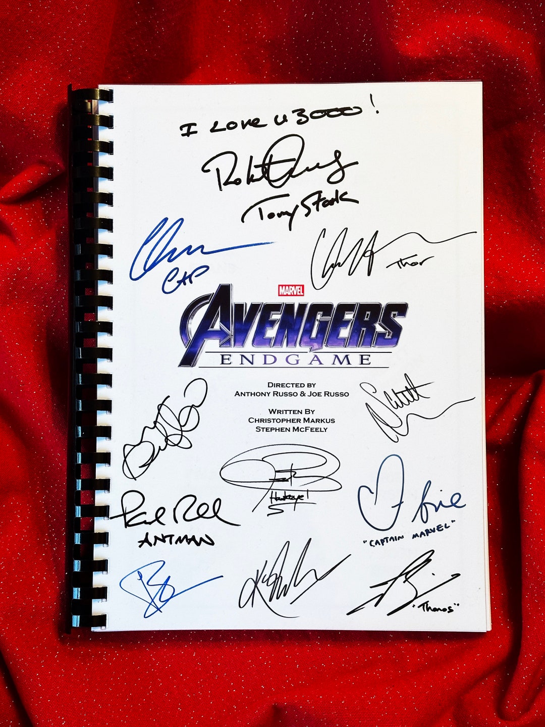 ENDGAME Movie Script, Printed Cast Signatures, Birthday Gift, Movie ...