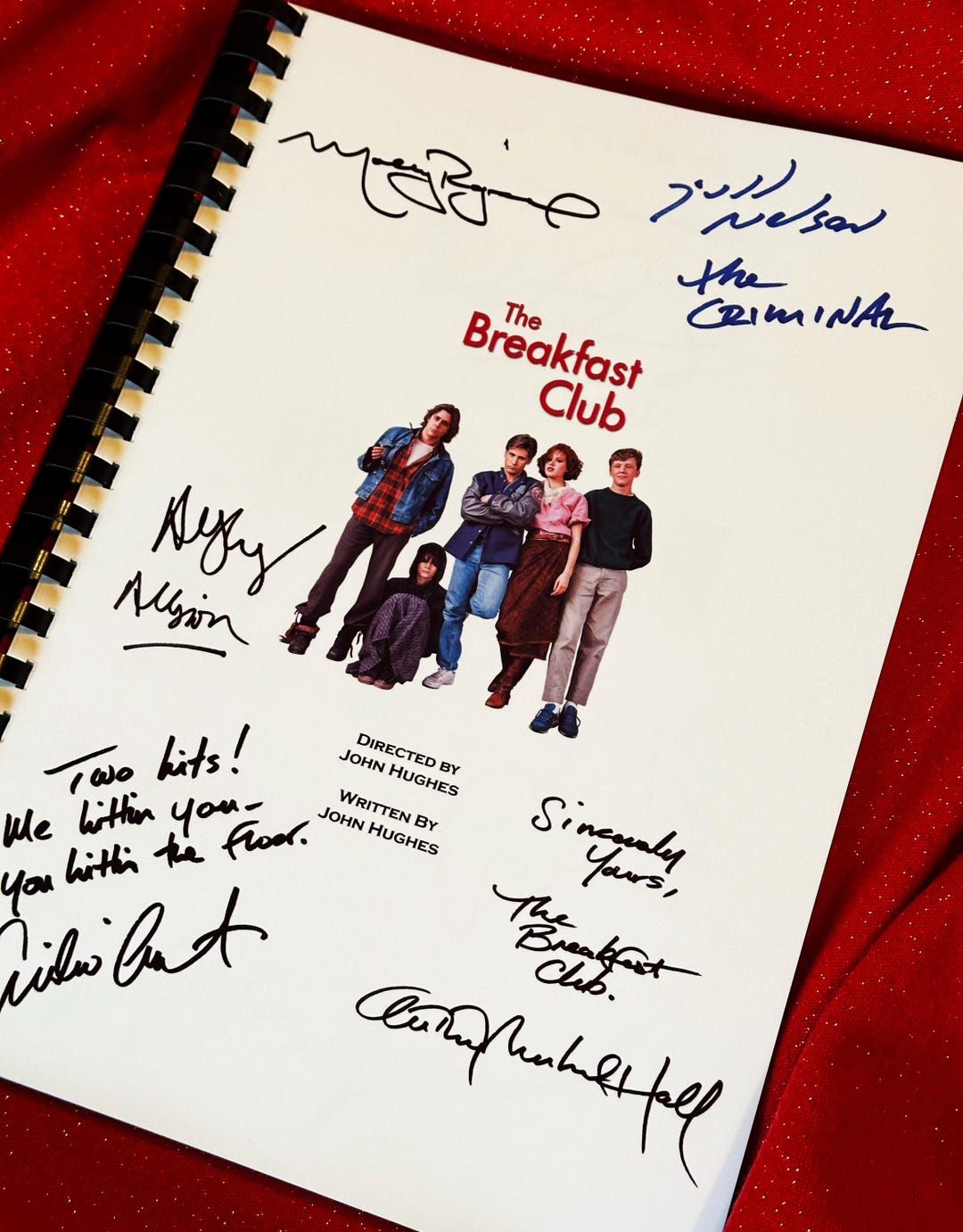 THE BREAKFAST CLUB Signed Movie Script, Movie Present, Birthday Gift ...