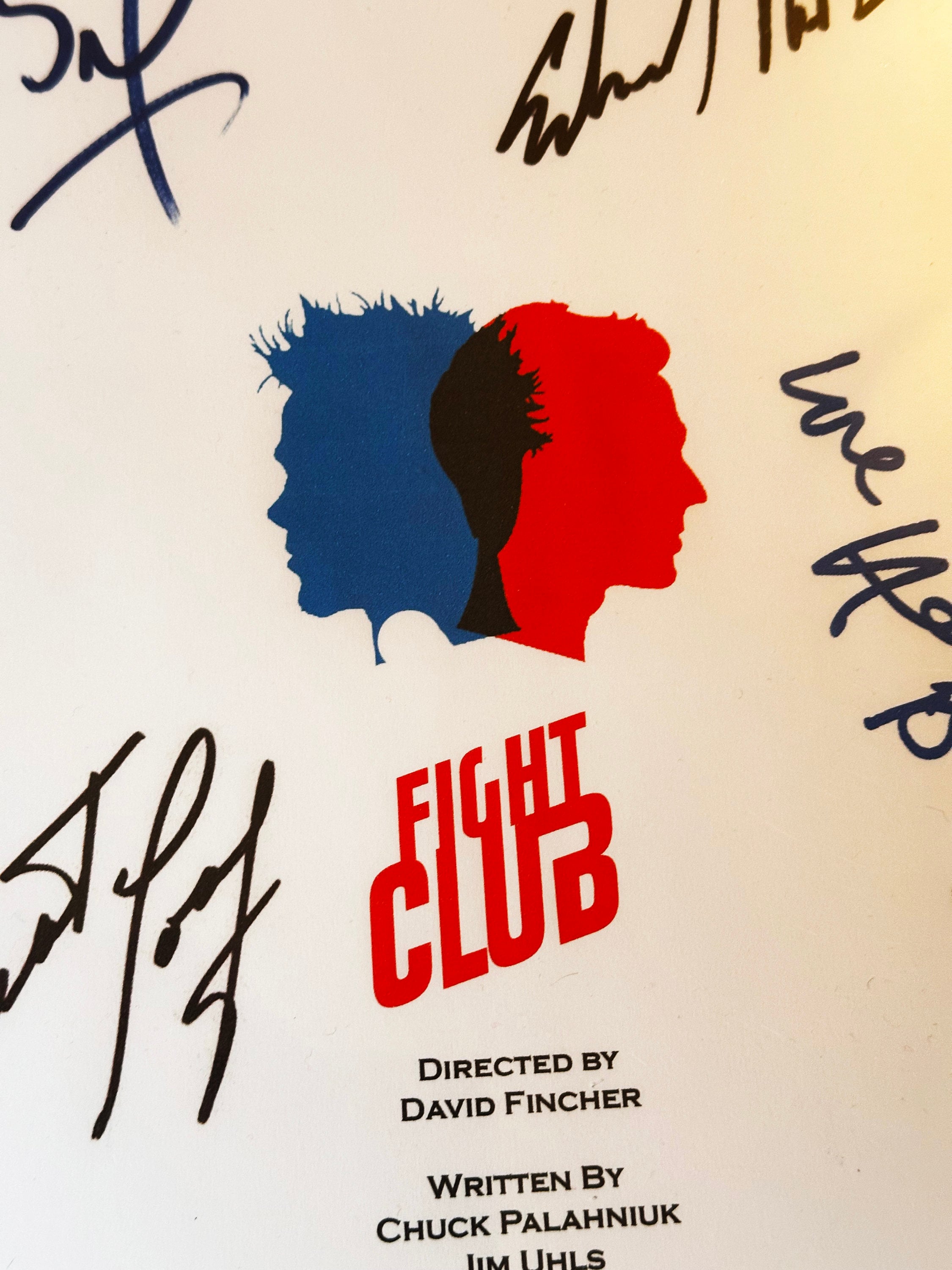 FIGHT CLUB Signed Movie Script, Birthday Gift, Movie Gift, Film Script ...