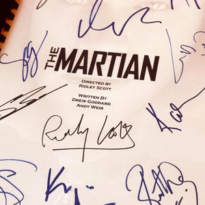 THE MARTIAN Signed Movie Script, Present, Birthday Gift, Movie Gift ...