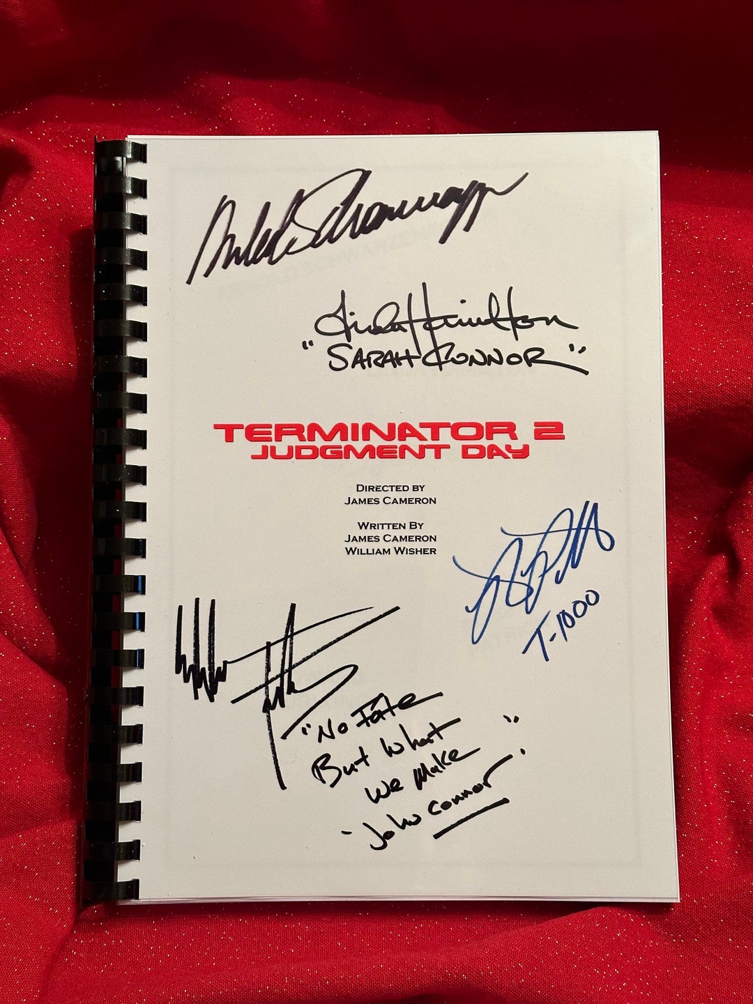 TERMINATOR 2 Judgment Day Signed Movie Script, Present, Birthday Gift ...