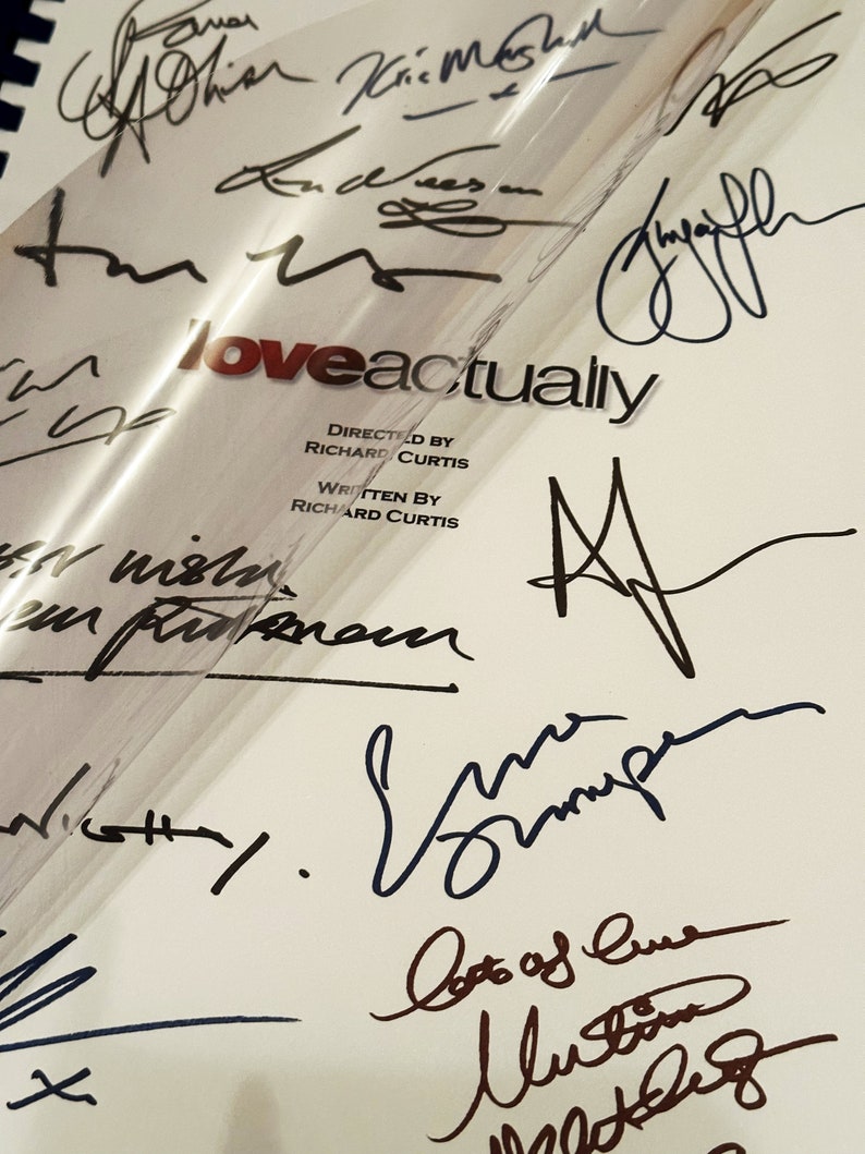 Love Actually Signed Movie Script Christmas Present Birthday - Etsy