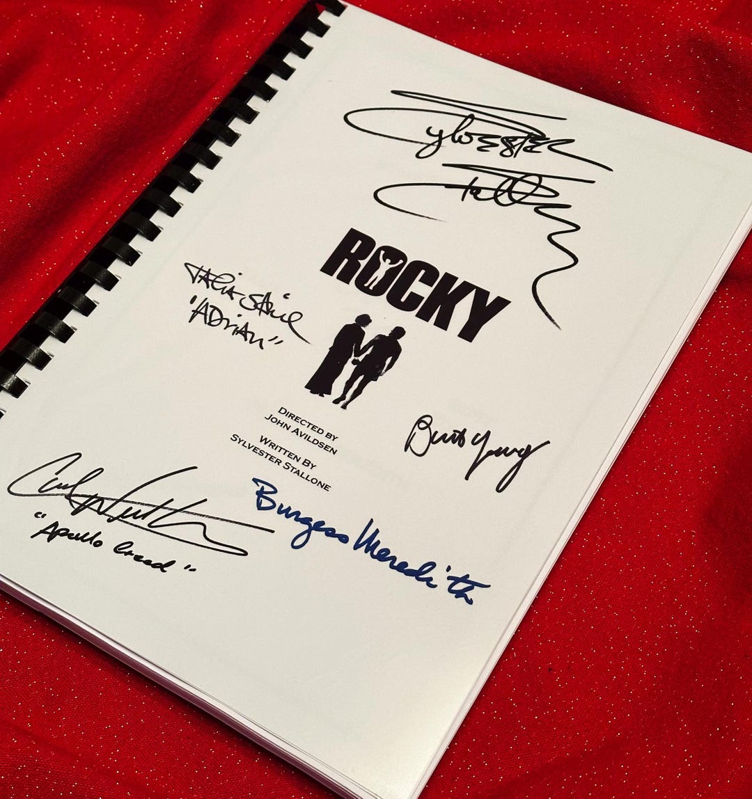 ROCKY Movie Script, Present, Birthday Gift, Movie Gift Film Script ...
