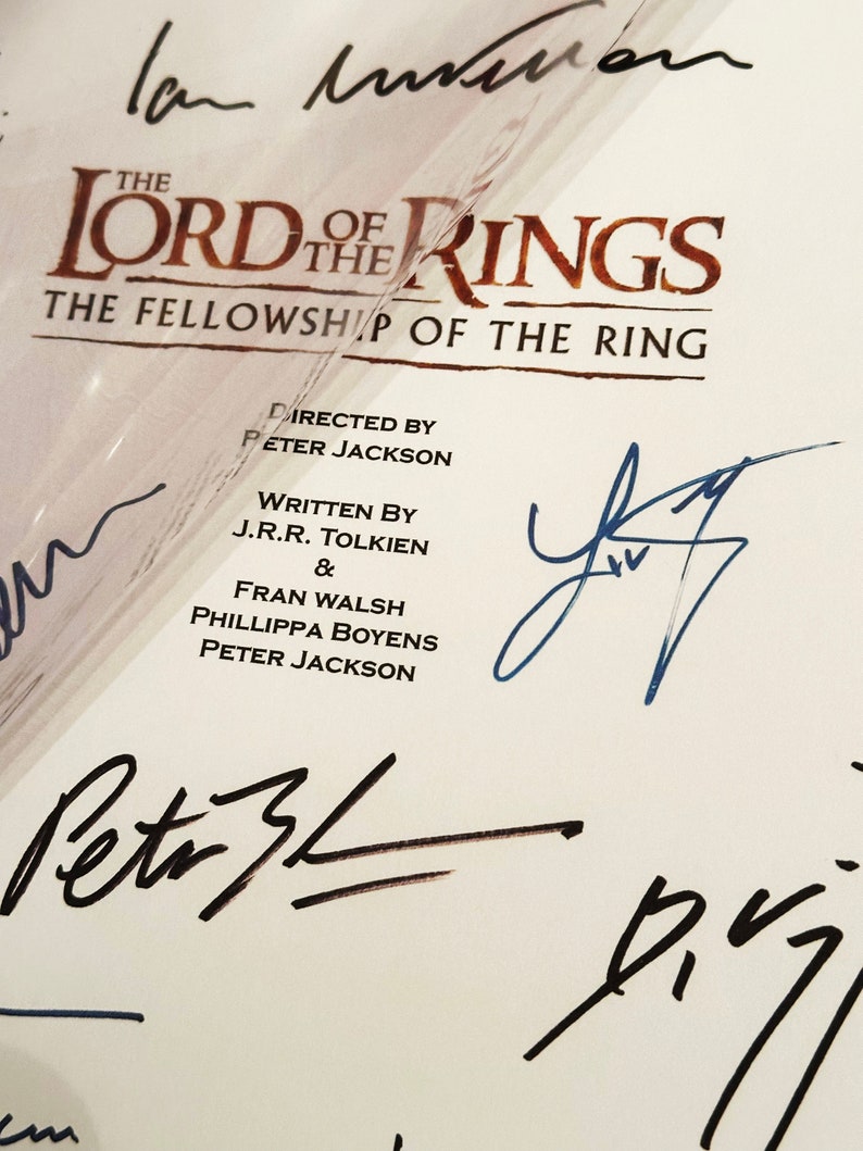 Lord, Rings, Fellowship, Movie Script, Birthday Gift, Movie, Film ...